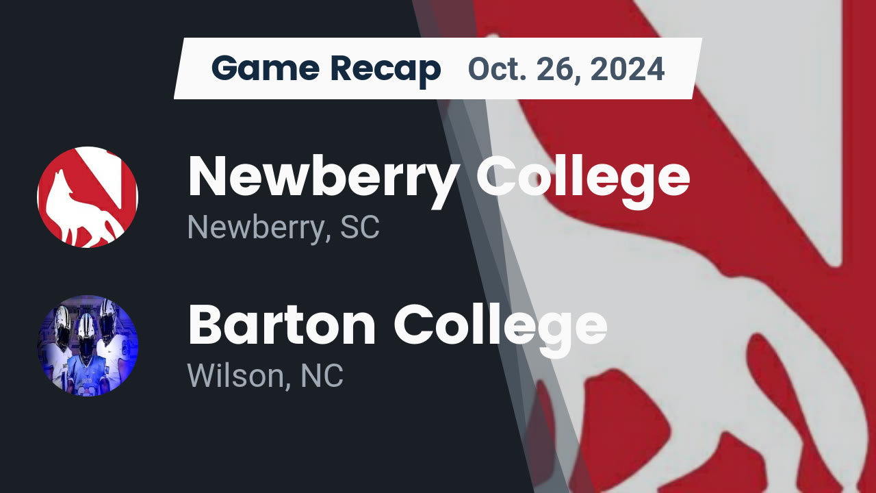 Recap: Newberry College vs. Barton College 2024 - Newberry College highlights - Hudl