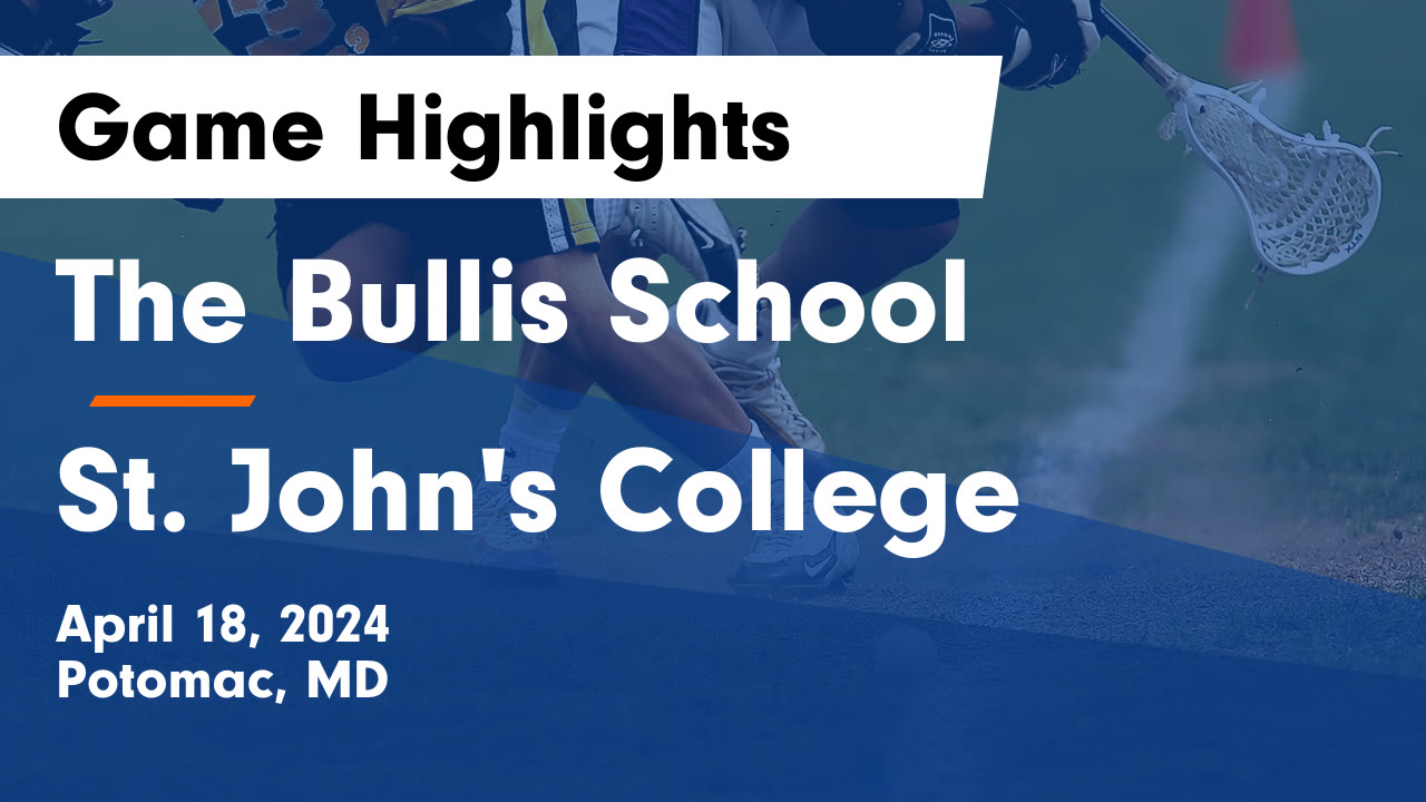 The Bullis School vs St. John's College Game Highlights - April 18 ...
