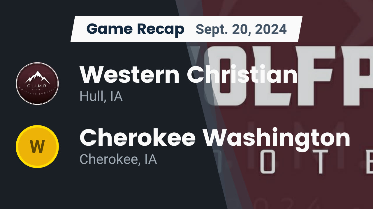 Recap: Western Christian vs. Cherokee Washington 2024 - Western ...