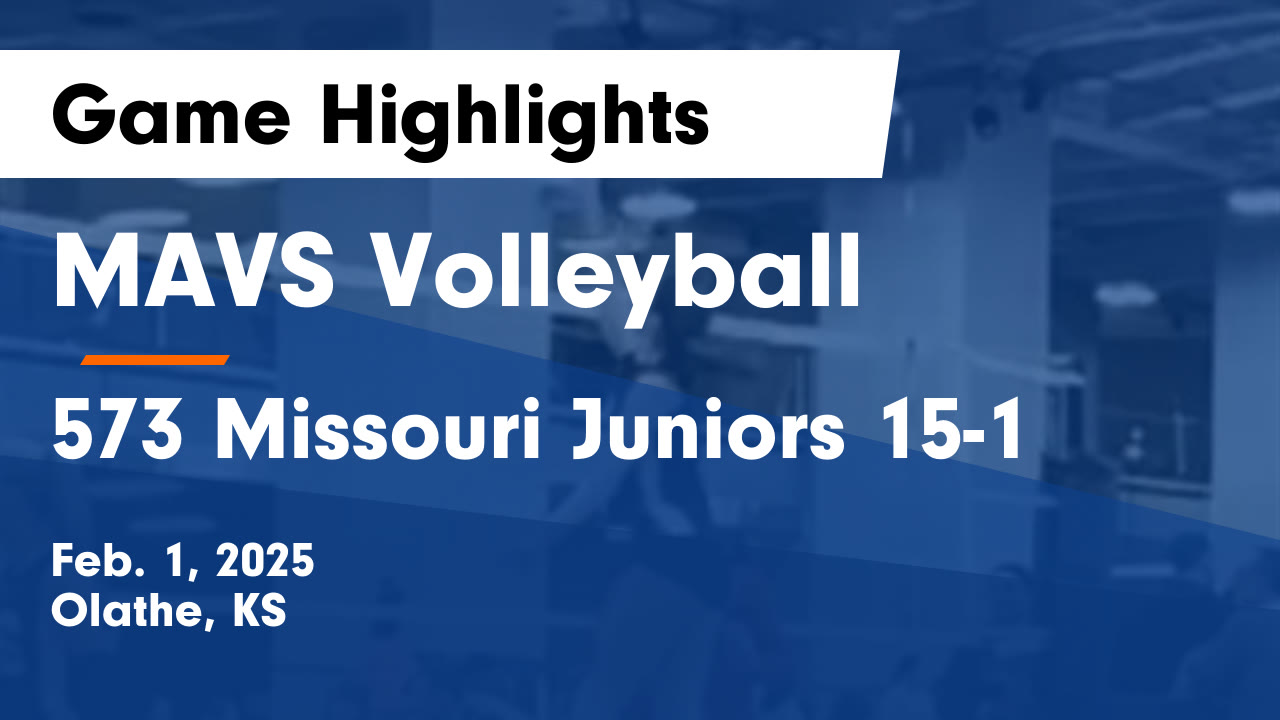 MAVS Volleyball vs 573 Missouri Juniors 15-1 Game Highlights - Feb. 1 ...