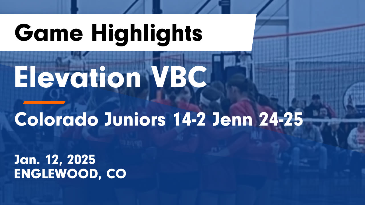 Elevation VBC vs Colorado Juniors 14-2 Jenn 24-25 Game Highlights - Jan. 12, 2025 - Elevation ...