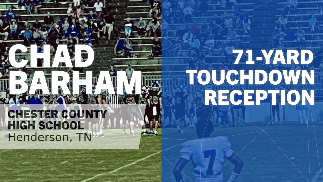 71-yard Touchdown Reception vs Jackson South Side - Chad Barham ...