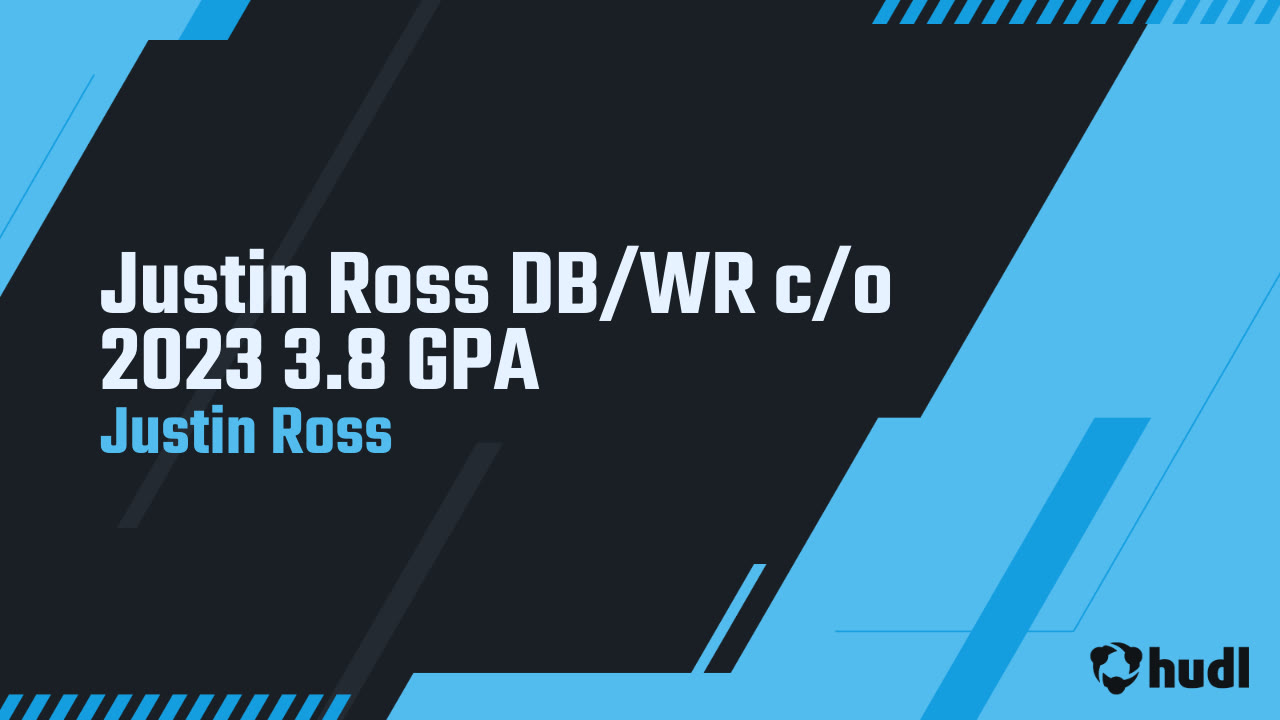 Justin Ross DB/WR c/o 2023 3.8 GPA - Justin Ross highlights - Hudl