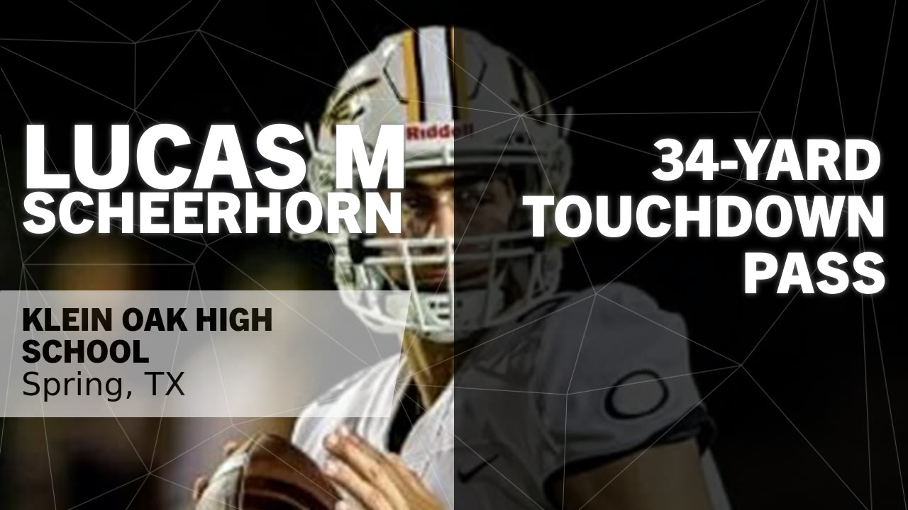 34-yard Touchdown Pass vs Dickinson - Lucas Scheerhorn highlights - Hudl