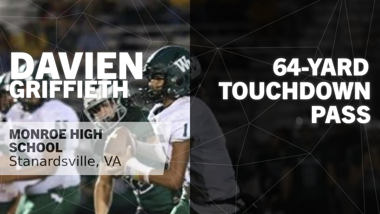 64-yard Touchdown Pass vs Spotswood - Davien Griffieth highlights - Hudl