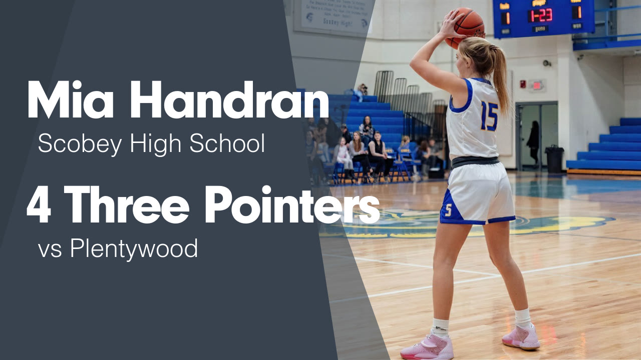 4 Three Pointers vs Plentywood - Mia Handran highlights - Hudl