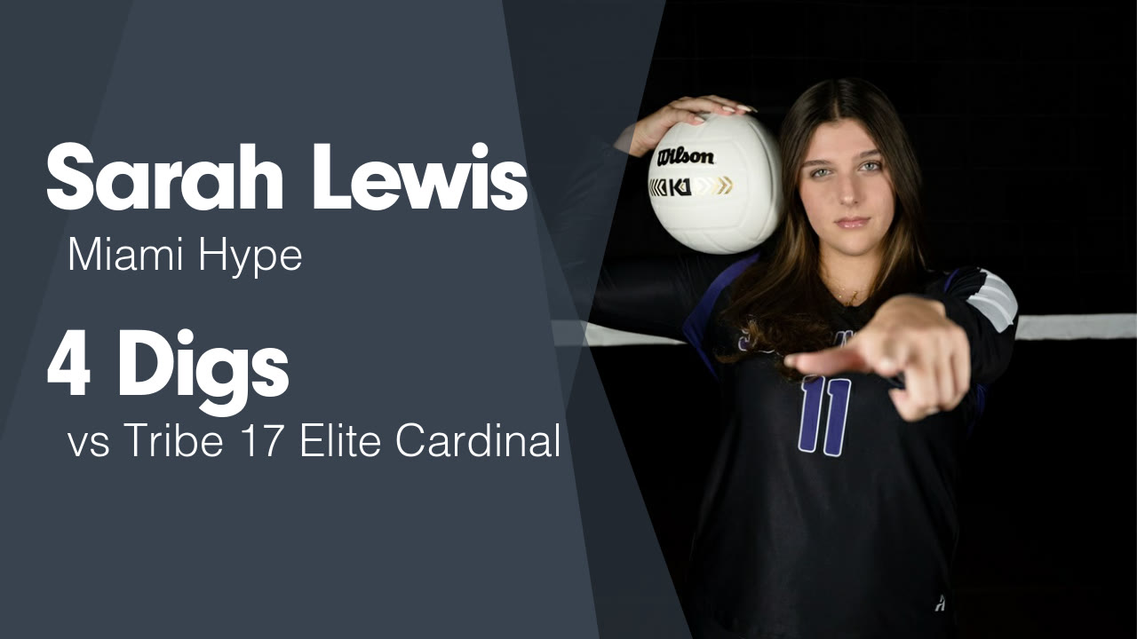 4 Digs vs Tribe 17 Elite Cardinal - Sarah Lewis highlights - Hudl