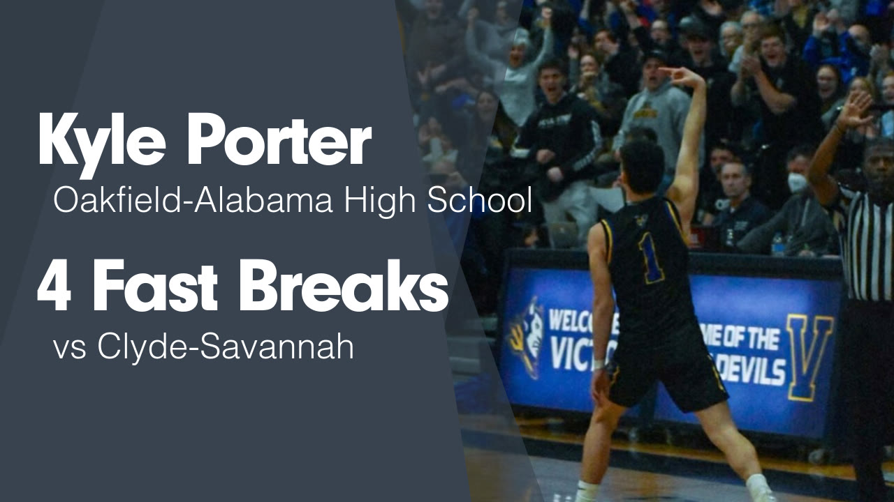 4 Fast Breaks vs Clyde-Savannah - Kyle Porter highlights - Hudl