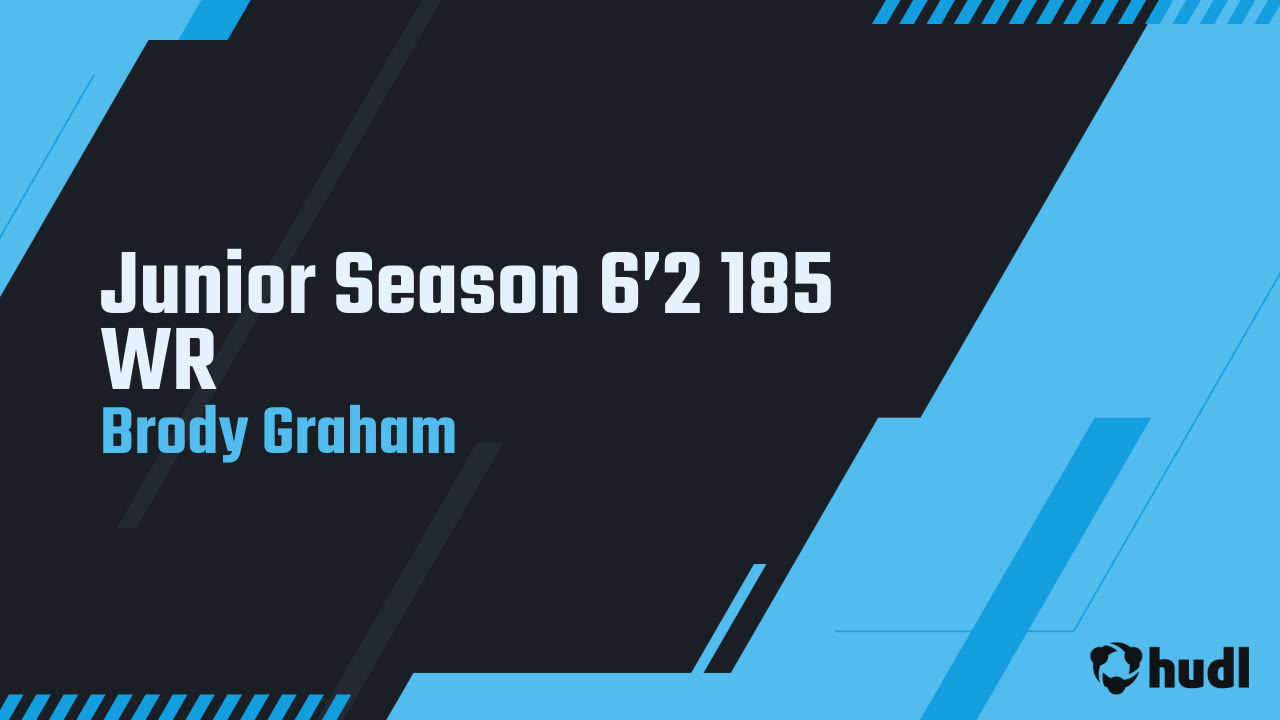 Junior Season 6’2 185 WR - Brody Graham highlights - Hudl