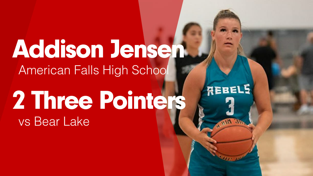 2 Three Pointers vs Bear Lake - Addison Jensen highlights - Hudl