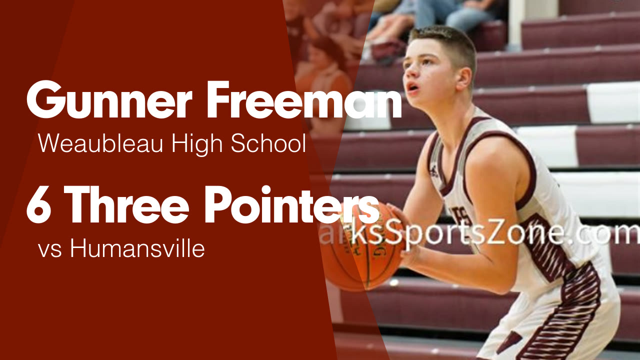 6 Three Pointers vs Humansville - Gunner Freeman highlights - Hudl