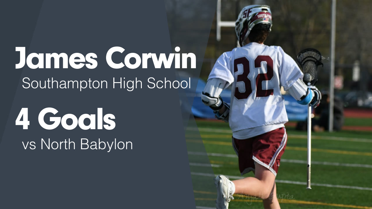 4 Goals vs North Babylon - James Corwin highlights - Hudl