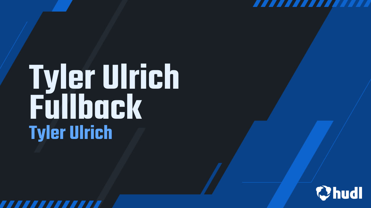 Tyler Ulrich Fullback - Tyler Ulrich highlights - Hudl