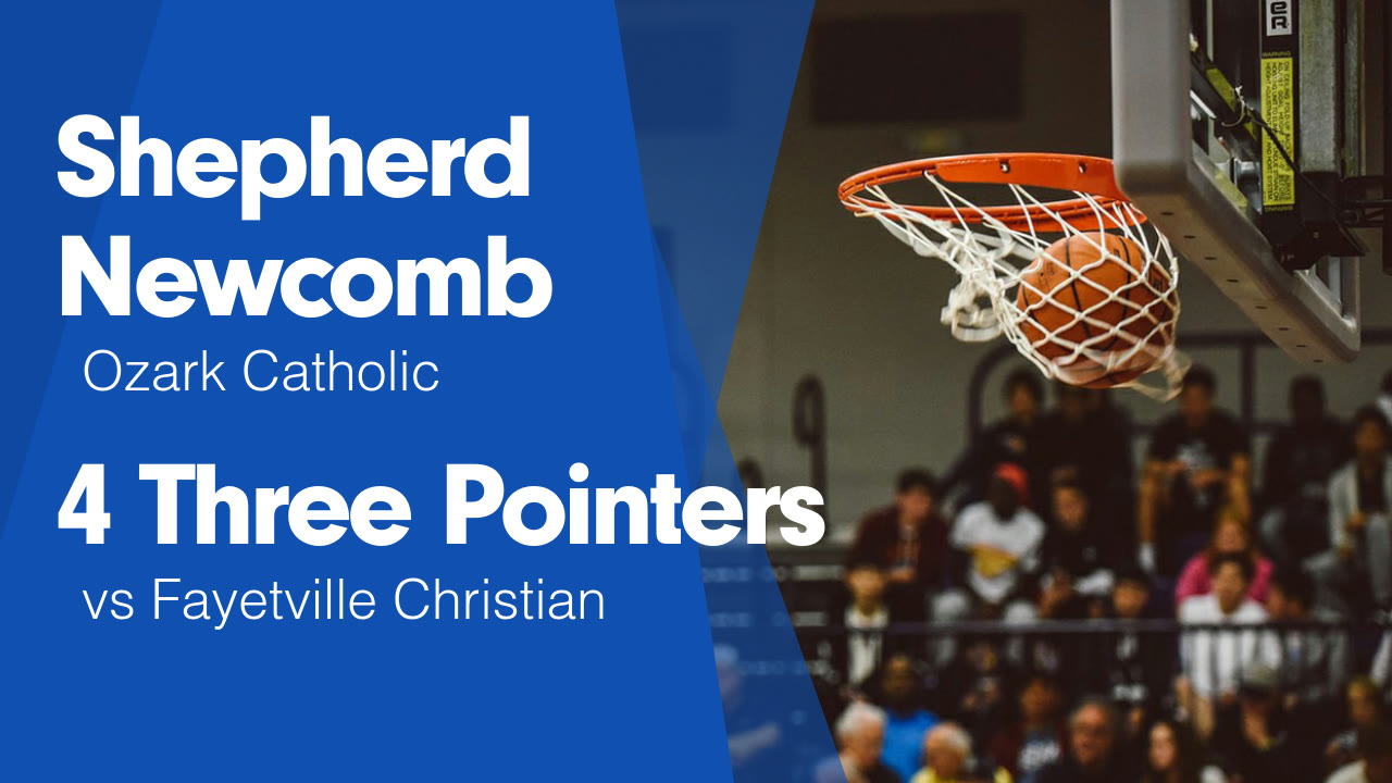 4 Three Pointers vs Fayetville Christian - Shepherd Newcomb highlights ...