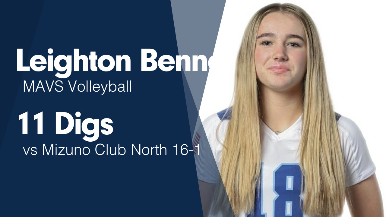 11 Digs vs Mizuno Club North 16-1 - Leighton Benne highlights - Hudl