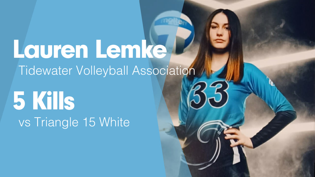 5 Kills vs Triangle 15 White - Lauren Lemke highlights - Hudl