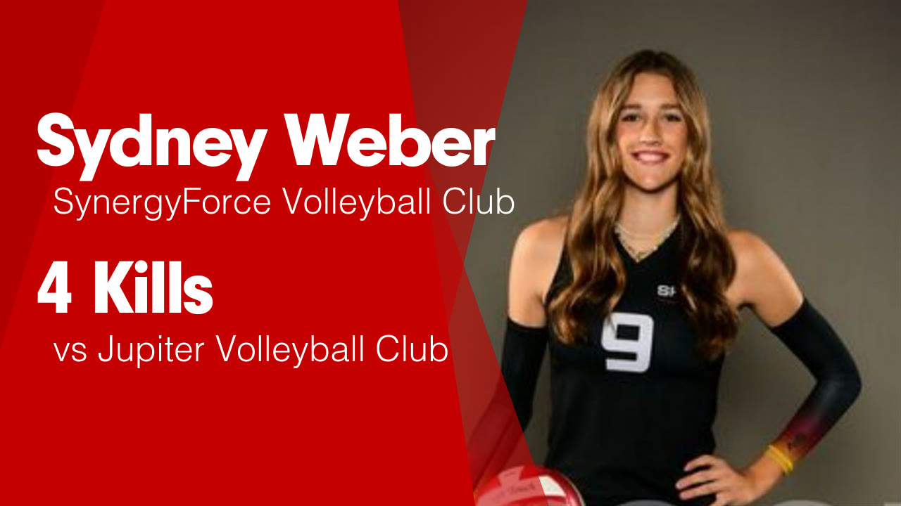 4 Kills vs Jupiter Volleyball Club - Sydney Weber highlights - Hudl