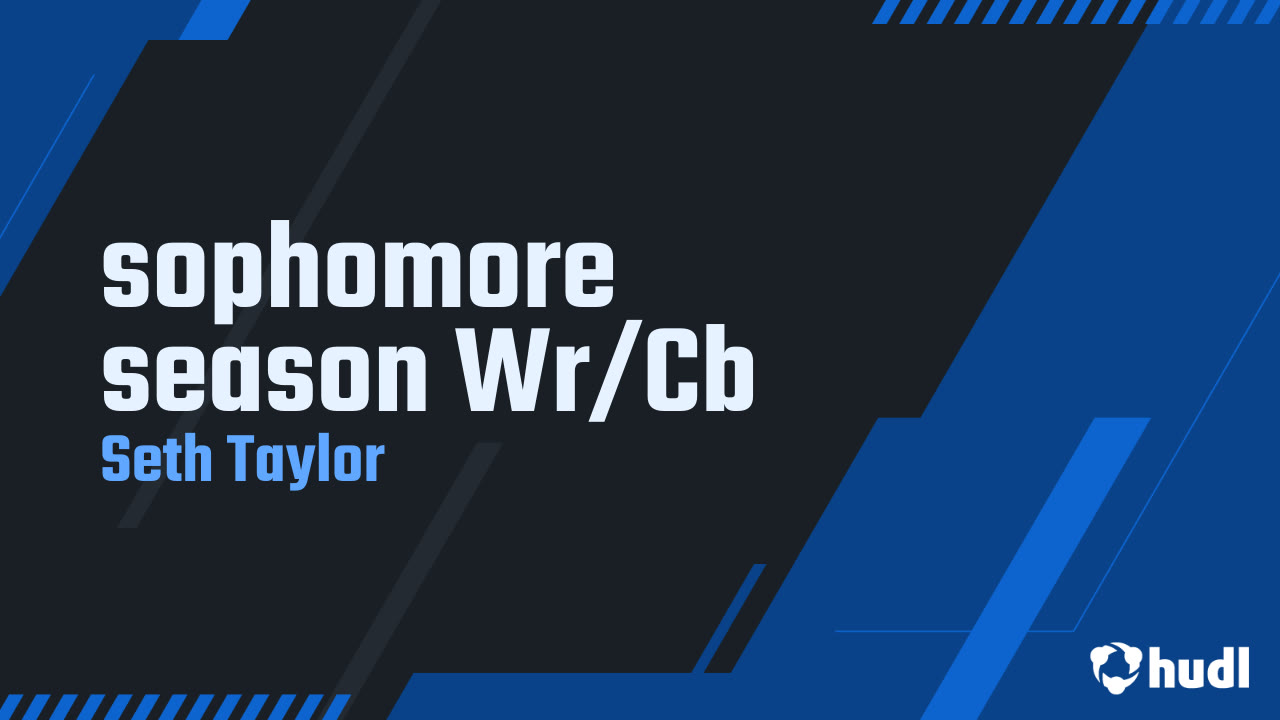 sophomore season Wr/Cb - Seth Taylor highlights - Hudl