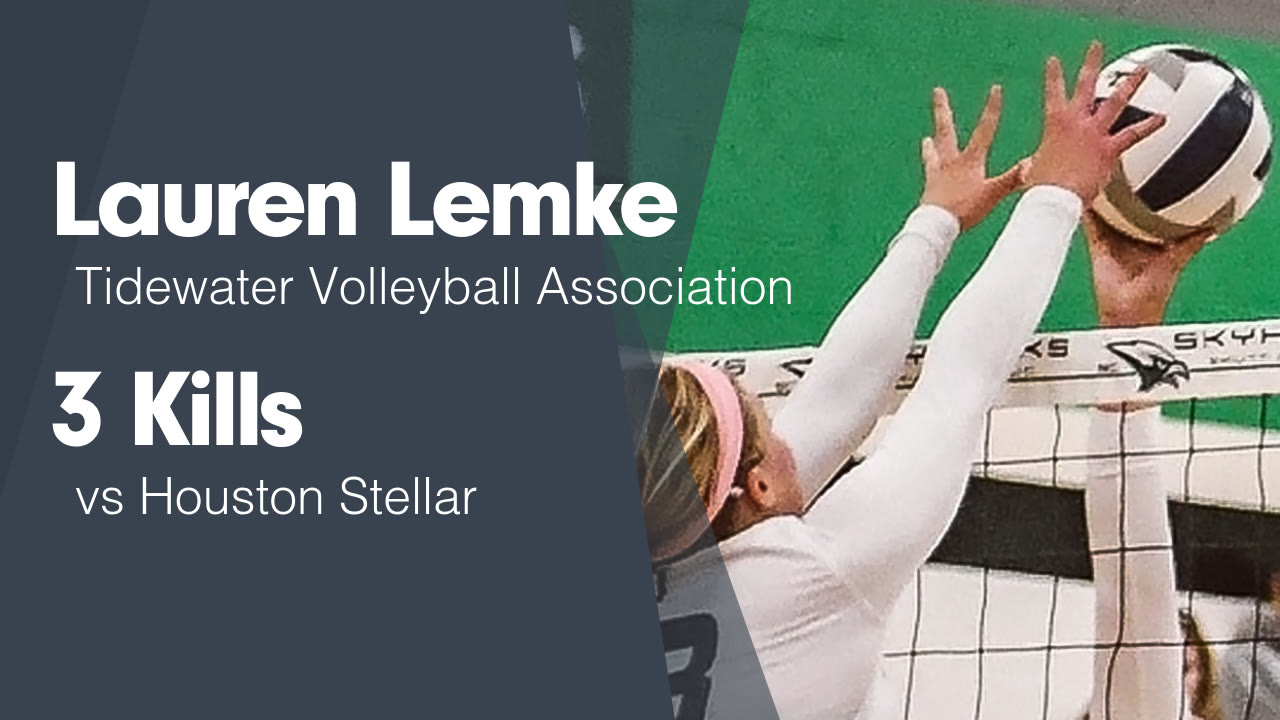 3 Kills vs Houston Stellar - Lauren Lemke highlights - Hudl