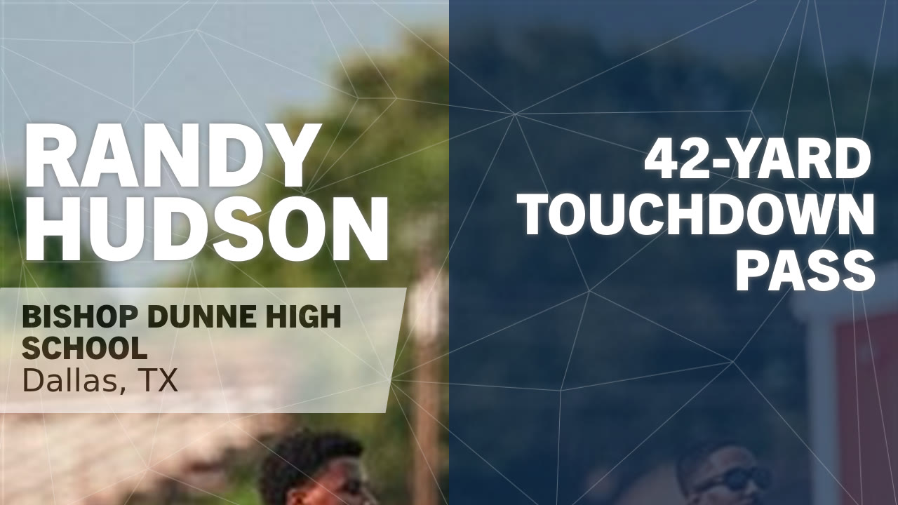 42-yard Touchdown Pass vs Regents School of Austin - Randy Hudson ...