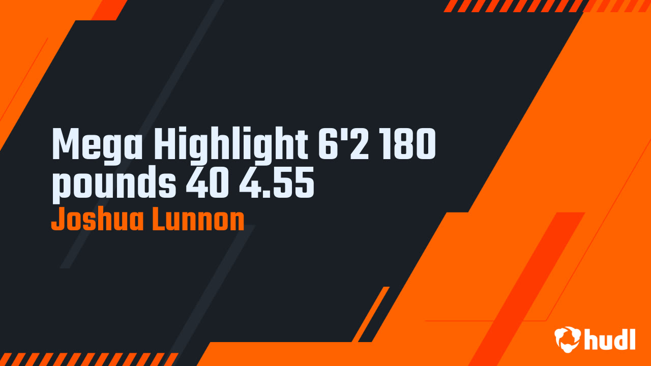 Mega Highlight 6'2 180 pounds 40 4.55 - Joshua Lunnon highlights - Hudl